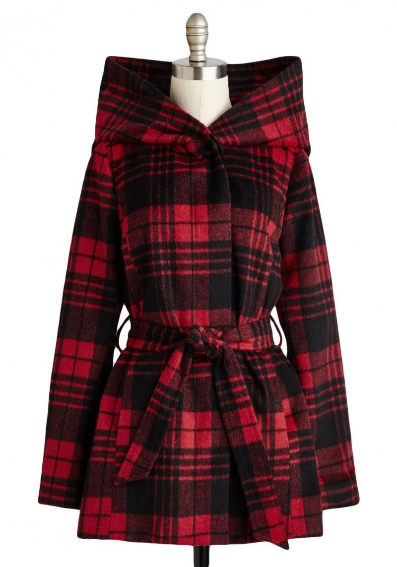 Create This Look - Cardinal Poly/Wool Plaid - The Fabric Market