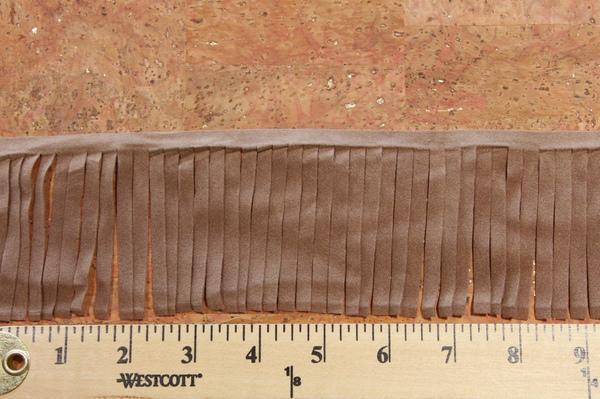 3 1/2" Double-sided Faux Suede Fringe - Black - The Fabric Market