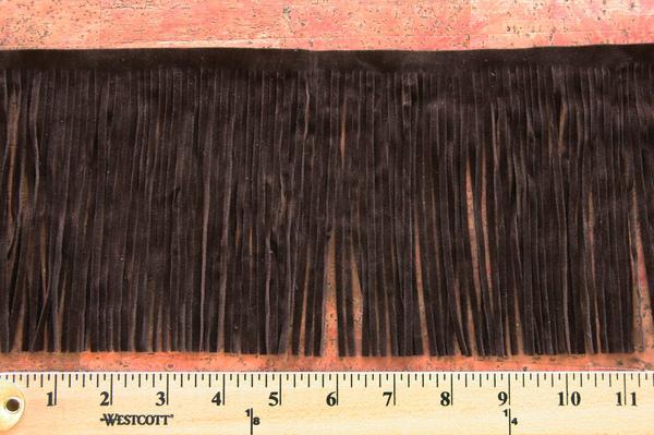 3 1/2" Double-sided Faux Suede Fringe - Black - The Fabric Market