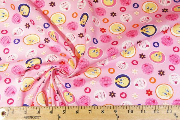 Simpsons Family Crest Cotton - Red - The Fabric Market