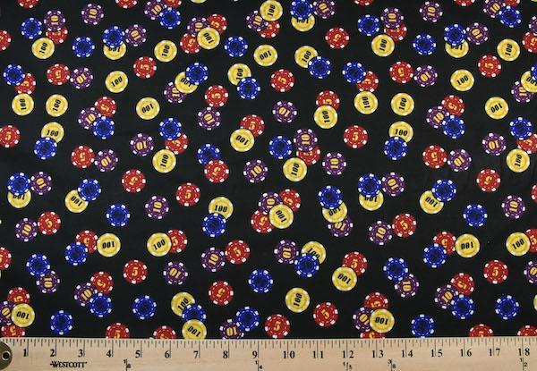 Poker Chips Cotton - The Fabric Market
