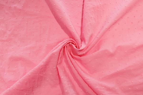 White Cotton Dimity with Mint Dotted Swiss - The Fabric Market